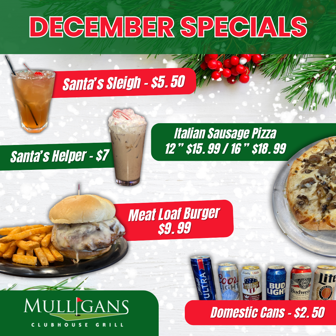 December Specials - Crestview Golf Club
